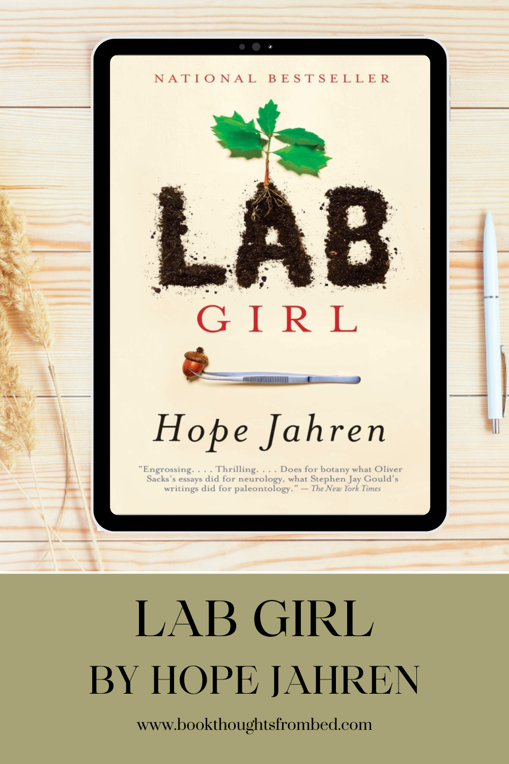 Book Review: Lab Girl by Hope Jahren | Book Thoughts from Bed